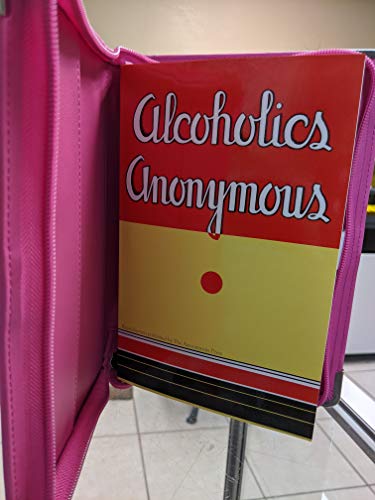 First Edition Softcover Reprint AA Big Book w/Pink Bookcover for Alcoholics Anonymous. You Get The Both AA Big Book 1st Edition Reprint and Pink Zip Up Bookcover.