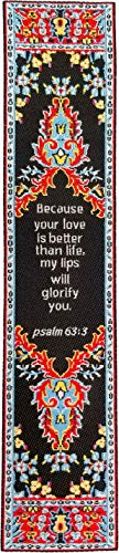 Logos Bookmark -Psalm 63:3, Christian, Cloth Carpet Bookmark