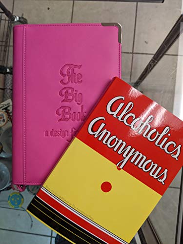 First Edition Softcover Reprint AA Big Book w/Pink Bookcover for Alcoholics Anonymous. You Get The Both AA Big Book 1st Edition Reprint and Pink Zip Up Bookcover.