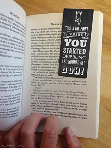 Brainbox Candy Funny Humorous 'Fell Asleep' Novelty Magnetic Bookmark