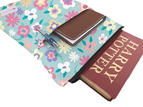 Colorful Floral Book Sleeve - Book Cover for Hardcover and Paperback - Book Lover Gift - Notebooks and Pens Not Included