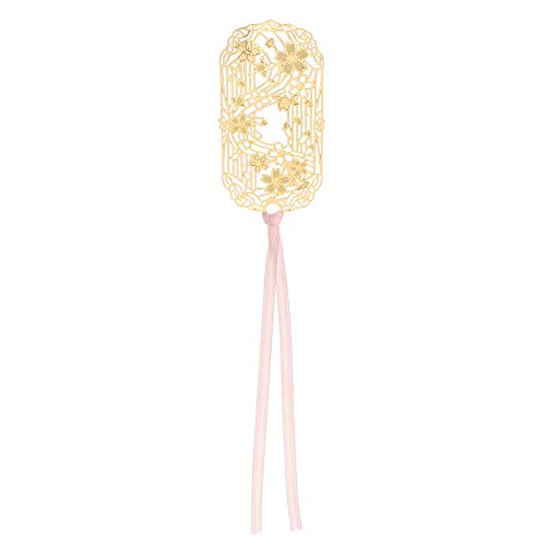 maxgoods Metal Bookmark Cute Tassel Apricot Rose Gold Book Holder Leaf(5)