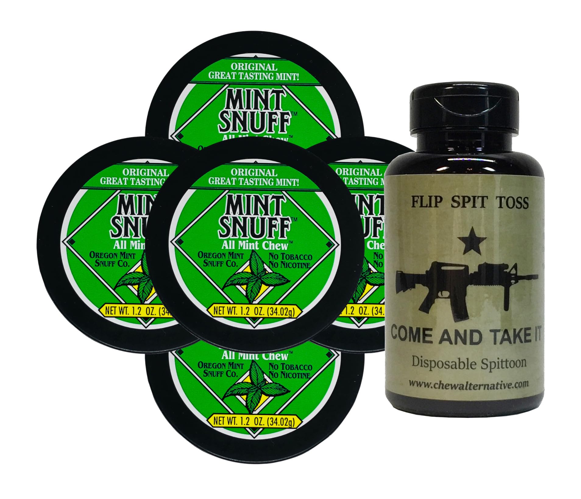 Oregon Mint Snuff Co. - Mint (5 Cans) - Includes DC Skin Can Cover (Come & Take It MB)