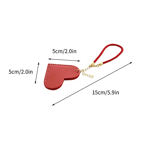 Leather Heart Bookmark with Bracelet, Wayzton 2 Pcs Corner Page Book Marks for Women, Kids, Book Accessories for Reading Lover, Cute Handmade Book Reading Gift for Book Lovers