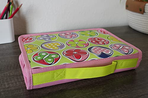 Butterflies and Blossoms Bible Cover for Girls, Zippered, with Handle, Multi Color, Medium