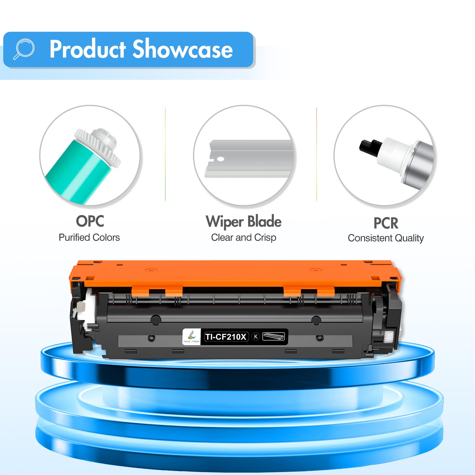 TRUE IMAGE Compatible Toner Cartridge Replacement for HP 131X CF210X 131A Pro 200 Color MFP M276nw M251nw M276n M251n CF210A CF211A CF212A CF213A Printer Ink (Black Cyan Yellow Magenta, 4-Pack)