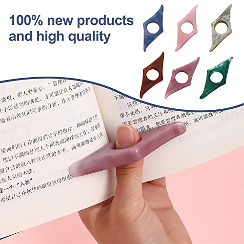 WAGA Resin Book Page Holder Thumb Ring Page Holder Handmade Personalized Resin Bookmark Book Reading Accessories for Teachers Book Lovers Literary