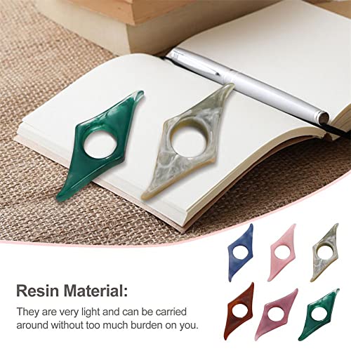 WAGA Resin Book Page Holder Thumb Ring Page Holder Handmade Personalized Resin Bookmark Book Reading Accessories for Teachers Book Lovers Literary