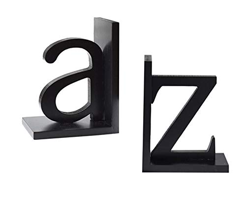 FUYU 1 Pair Creative Letter Wood Bookend Book Stand Home Decoration