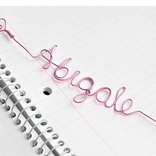 Personalized Aluminum Wire Name Bookmark with Heart and Bead Custom Book Marker Clip Gift for Book Lovers