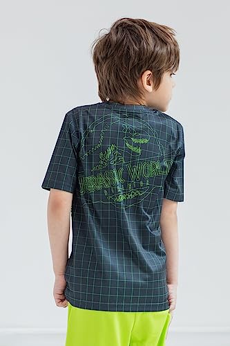 Jurassic World Jurassic Park T-Rex Toddler Boys T-Shirt and Shorts Outfit Set Black/Green 3T