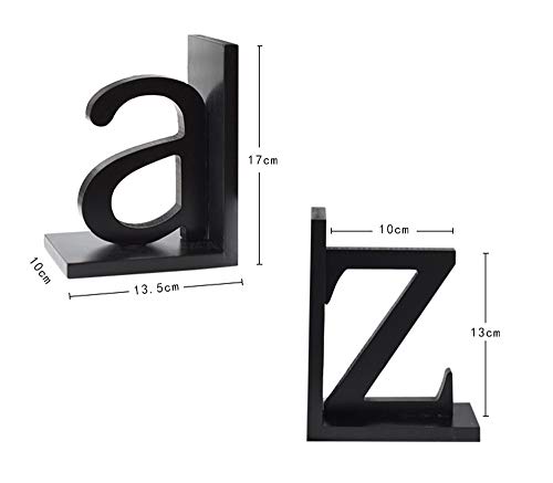 FUYU 1 Pair Creative Letter Wood Bookend Book Stand Home Decoration