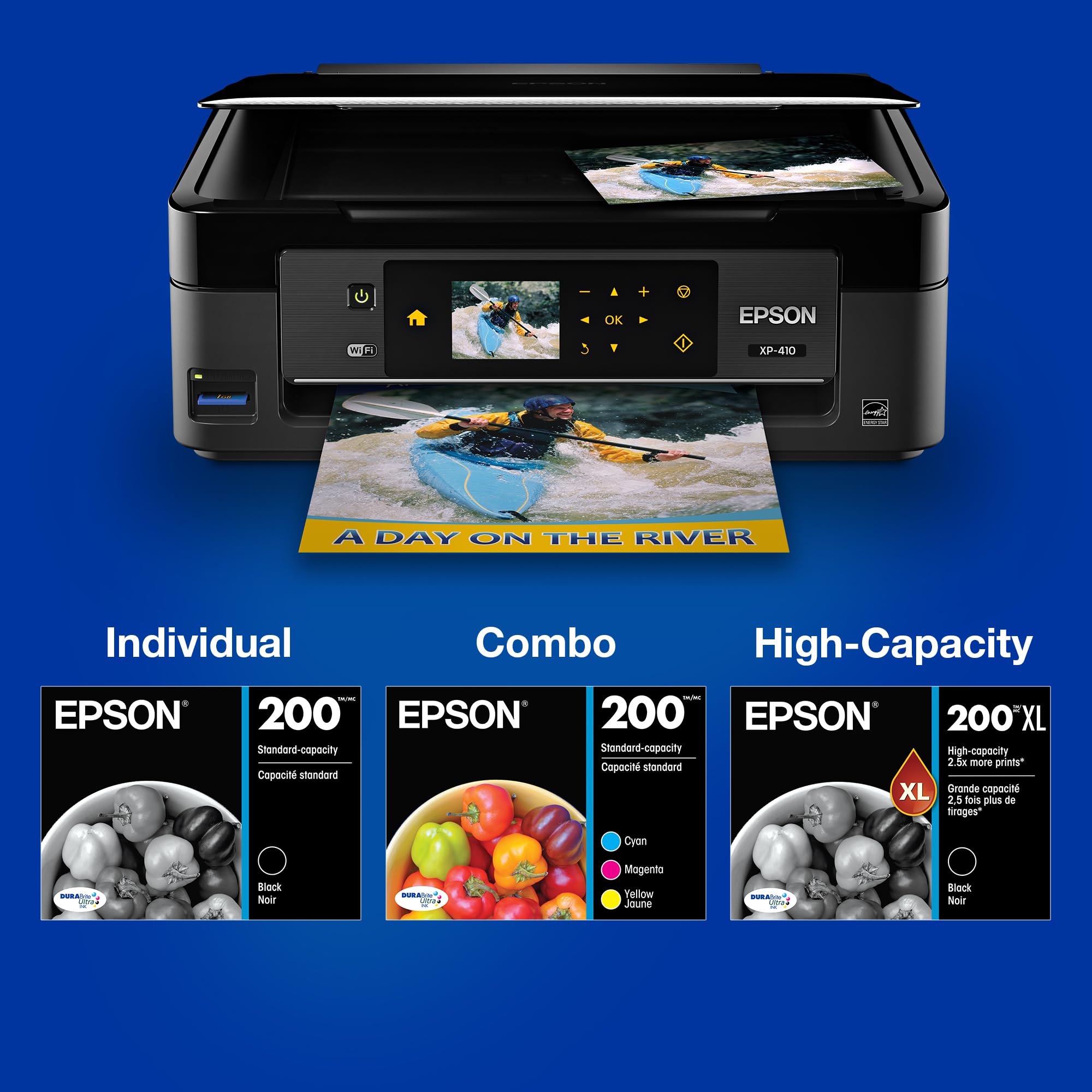 EPSON T200 DURABrite Ultra Ink High Capacity Black & Standard Color Cartridge Combo Pack (T200XL-BCS) for select Epson Expression and WorkForce Printers