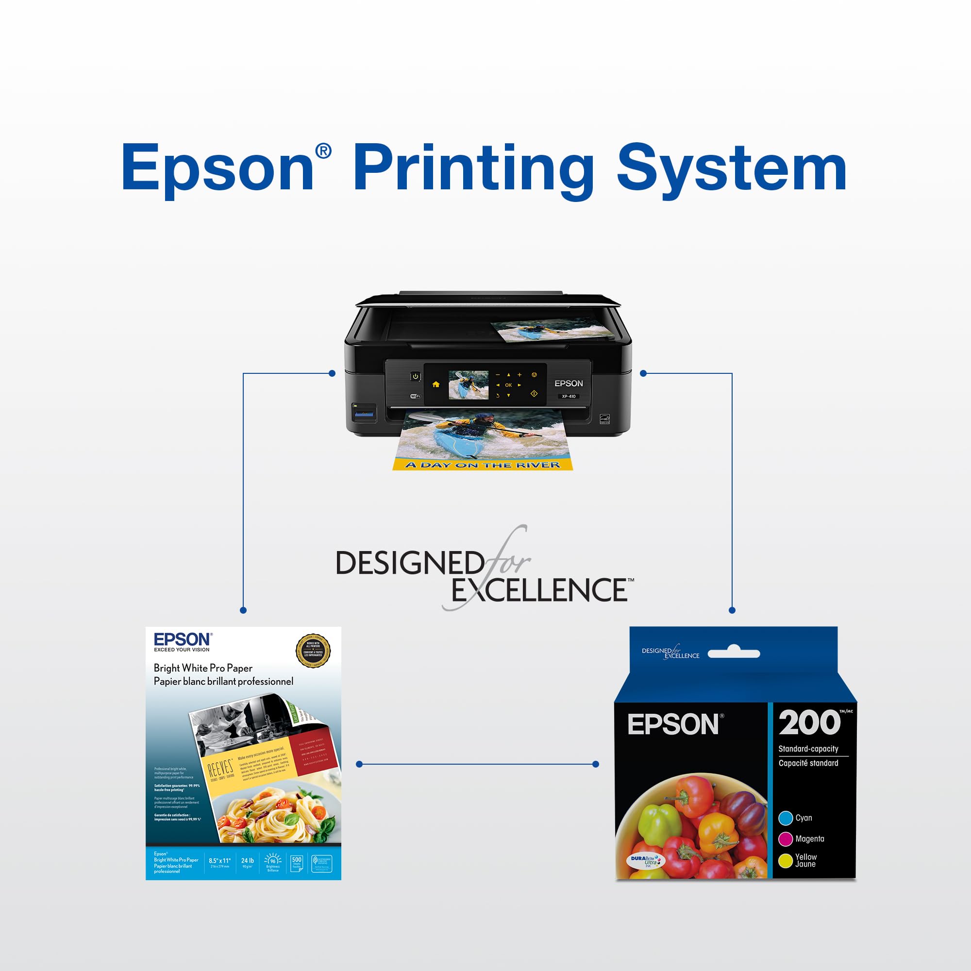 EPSON T200 DURABrite Ultra Ink High Capacity Black & Standard Color Cartridge Combo Pack (T200XL-BCS) for select Epson Expression and WorkForce Printers