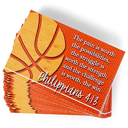 Basketball Orange 3 x 2 Cardstock Keepsake Itty Bitty Bookmarks Pack of 24