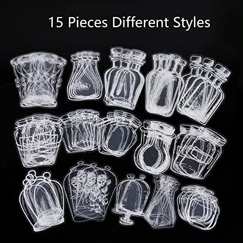 Fennoral 60PCS Pressed Flower Bookmark,Dried Flower Bookmark DIY Bookmarks,Handmade Fun Bookmarks Flower Bookmarks Maker,Glassware Stickers Home School Book Supplies