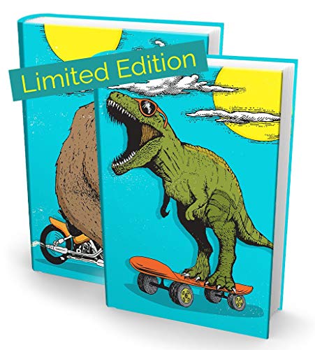 Book Sox - 6 Jumbo Prints Stretchable Book Covers with 2 Limited Editions Dinosaurs and Vending Machine with Bonus Package of Mechanical Color Pencils