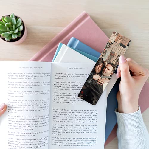 Bookmarks Metal Ruler The Bookography Walking Measure Dead Tassels Collage Bookworm for Markers Christmas Ornament Book Bibliophile Reading Gift Bookmark