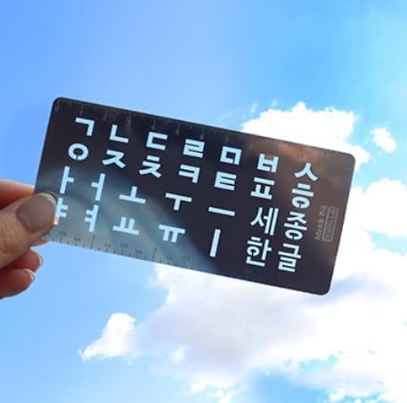Hangul Korean Bookmark Steel Ruler Shape Ruler Figure Ruler Korean Words in Context Korean Vocabulary Inch cm