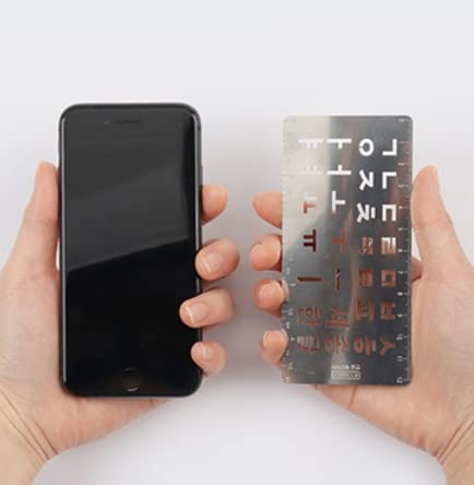 Hangul Korean Bookmark Steel Ruler Shape Ruler Figure Ruler Korean Words in Context Korean Vocabulary Inch cm