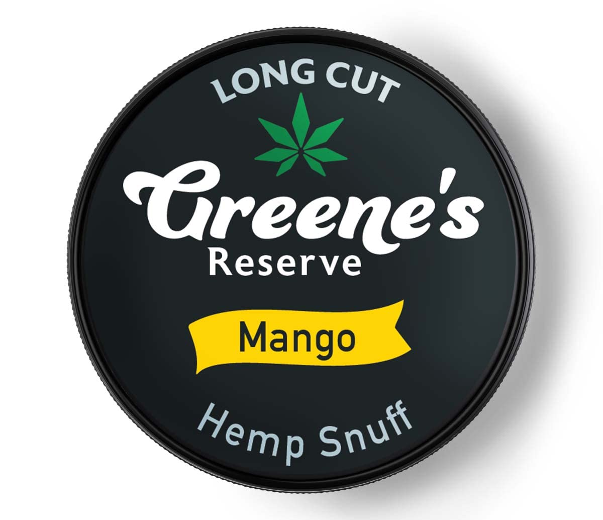 Greene's Reserve Hemp Snuff - Long Cut - Mango Flavor - Healthy Alternative - Made in USA