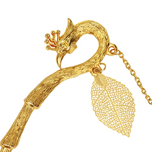 Rubyurphy Exquisite Gift Bookmarks, Metal Phoenix Bookmark, Gifts for Women, Kids, Bookworm and Book Lovers,Bringing You The Perfect Reading Experience(Gold)