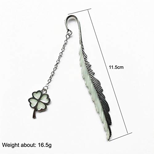 Metal Bookmarks with Chain,Unique Glow in The Dark Bookmark,Inspirational Book Markers for Book Lovers Delicate Gifts