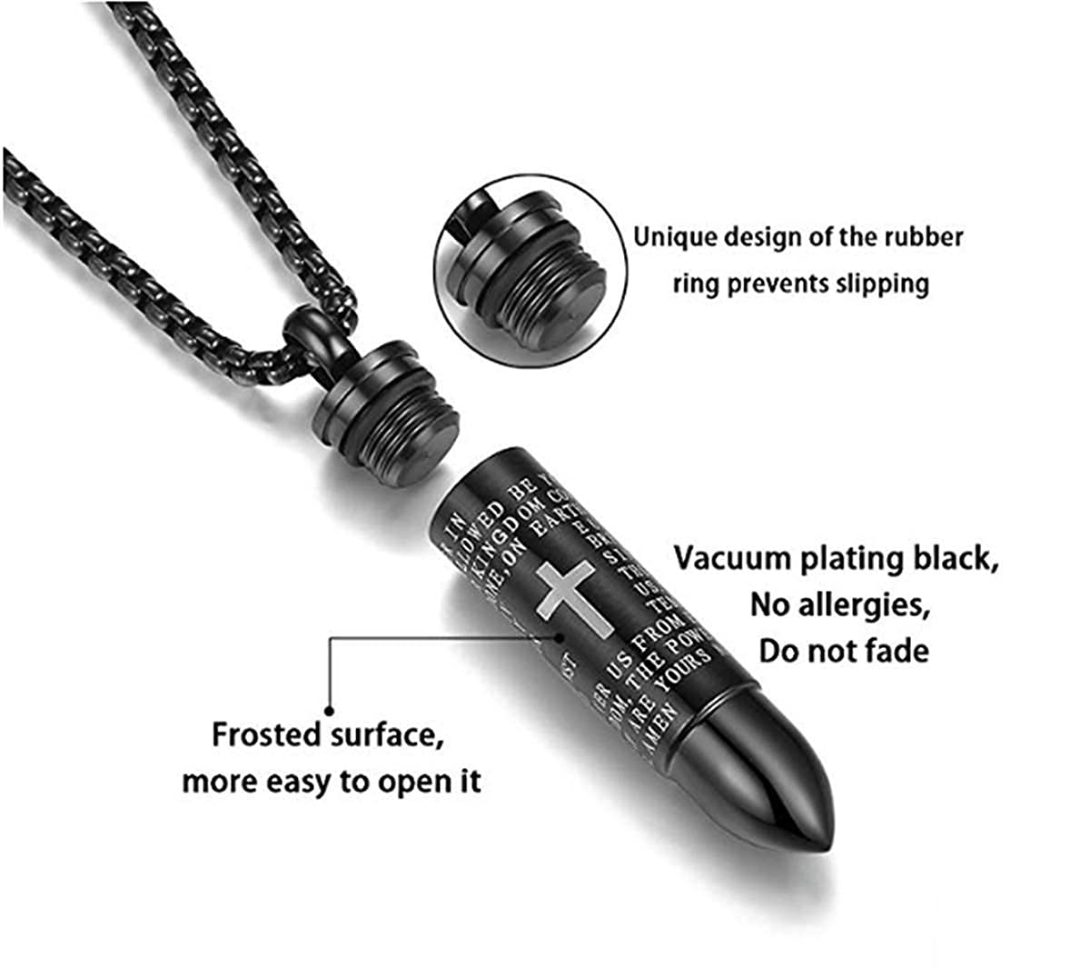 VIUJUH Urn Necklace, Cremation Urn Necklace for Ashes, Celtic Keepsake Memorial Pendant Waterproof Jewelry, Stainless Steel Locket (Silver-Spanish version)