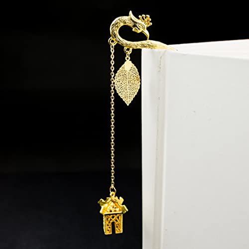Rubyurphy Exquisite Gift Bookmarks, Metal Phoenix Bookmark, Gifts for Women, Kids, Bookworm and Book Lovers,Bringing You The Perfect Reading Experience(Gold)