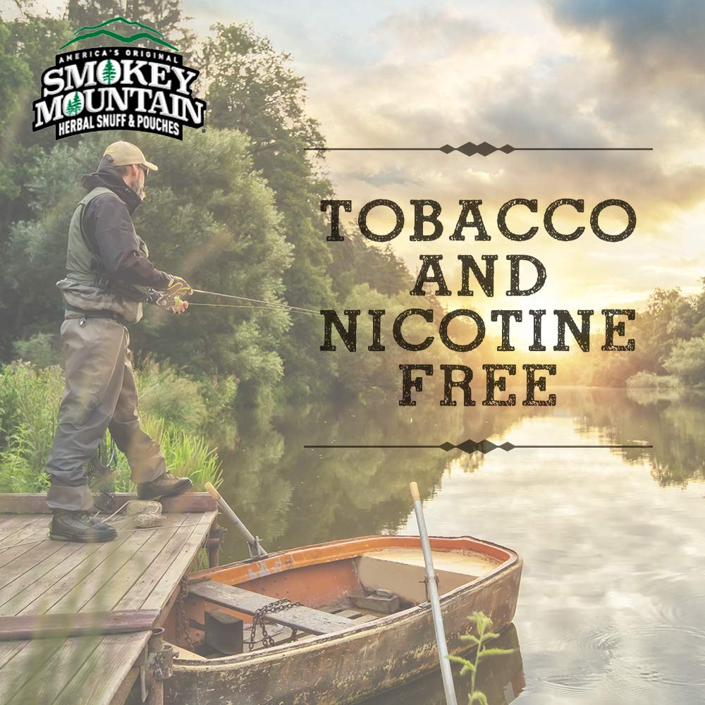 Smokey Mountain Herbal Long Cut – Wintergreen – 1 Can - Tobacco Free and Nicotine Free Snuff