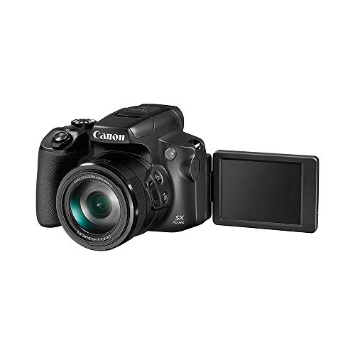Canon Powershot SX70 20.3MP Digital Camera 65x Optical Zoom Lens 4K Video 3-inch LCD Tilt Screen (Black)