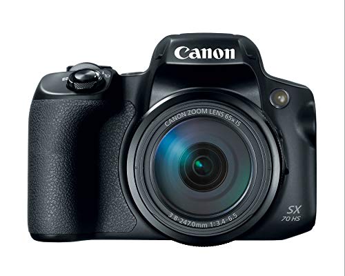 Canon Powershot SX70 20.3MP Digital Camera 65x Optical Zoom Lens 4K Video 3-inch LCD Tilt Screen (Black)
