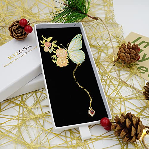KIZOSA Two Beautiful Metal Butterfly Bookmark Bundle