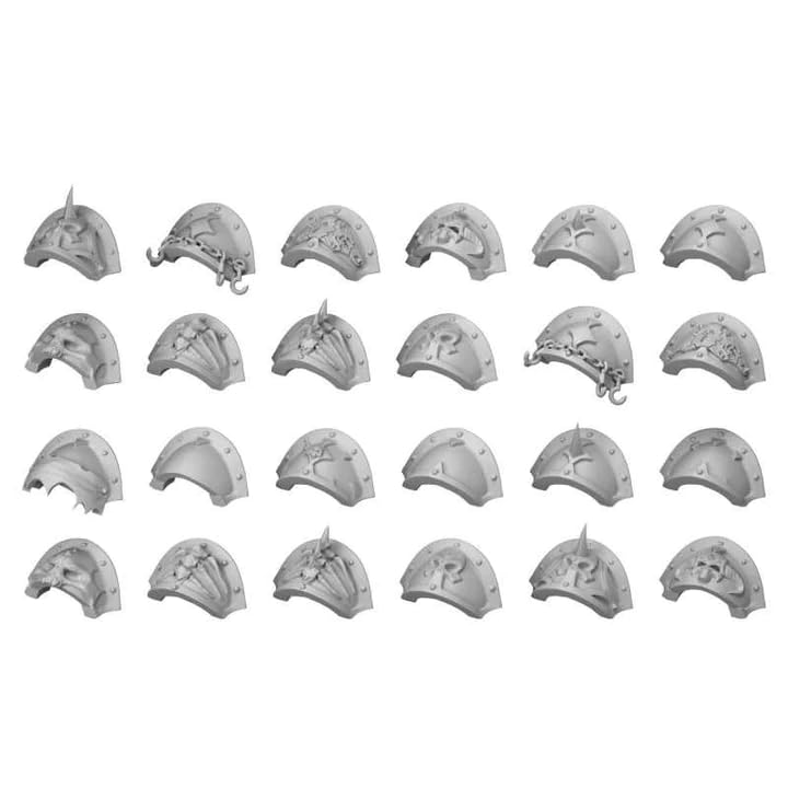 Green Stuff World for Models & Miniatures DakkaDakka Traitors Custom Wargaming Resin Bits (Chaos Shoulder Pads x24#12407)