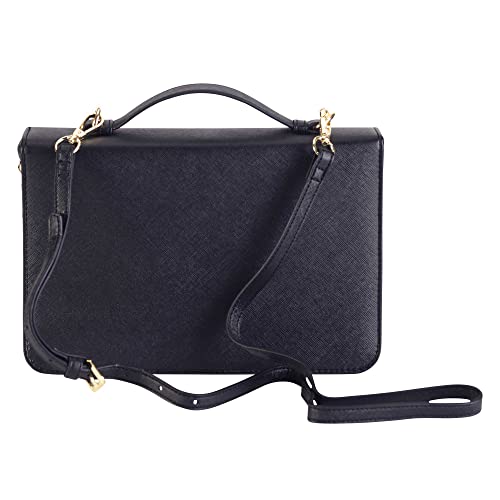 White Dove Designs Bible Cover-Rejoice Always w/Detachable Shoulder Strap-X Large-Black