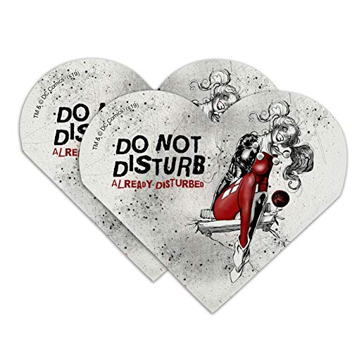Harley Quinn Already Disturbed Heart Faux Leather Bookmark - Set of 2