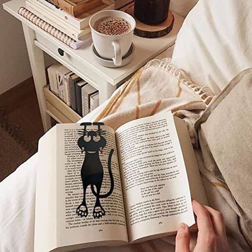 Curious Cat Bookmark for Cat Lovers - Locate Reading Progress with Cute Cat Paws Cute Cat Bookmarks 3D PVC Cat Book Markers Cartoon Animal Book Marks for School Office Home Supplies (2pcs)