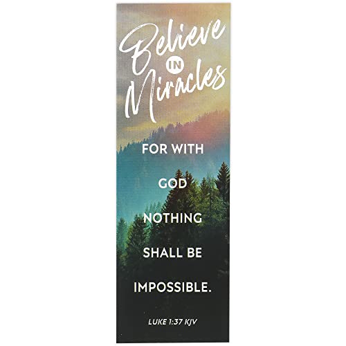 Salt & Light, Luke 1:37 Believe in Miracles Bookmarks, 2 x 6 inches, 25 Bookmarks