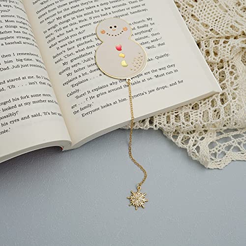 KIZOSA Metal Butterfly Bookmarks and Cute Snowman Bookmark Bundle