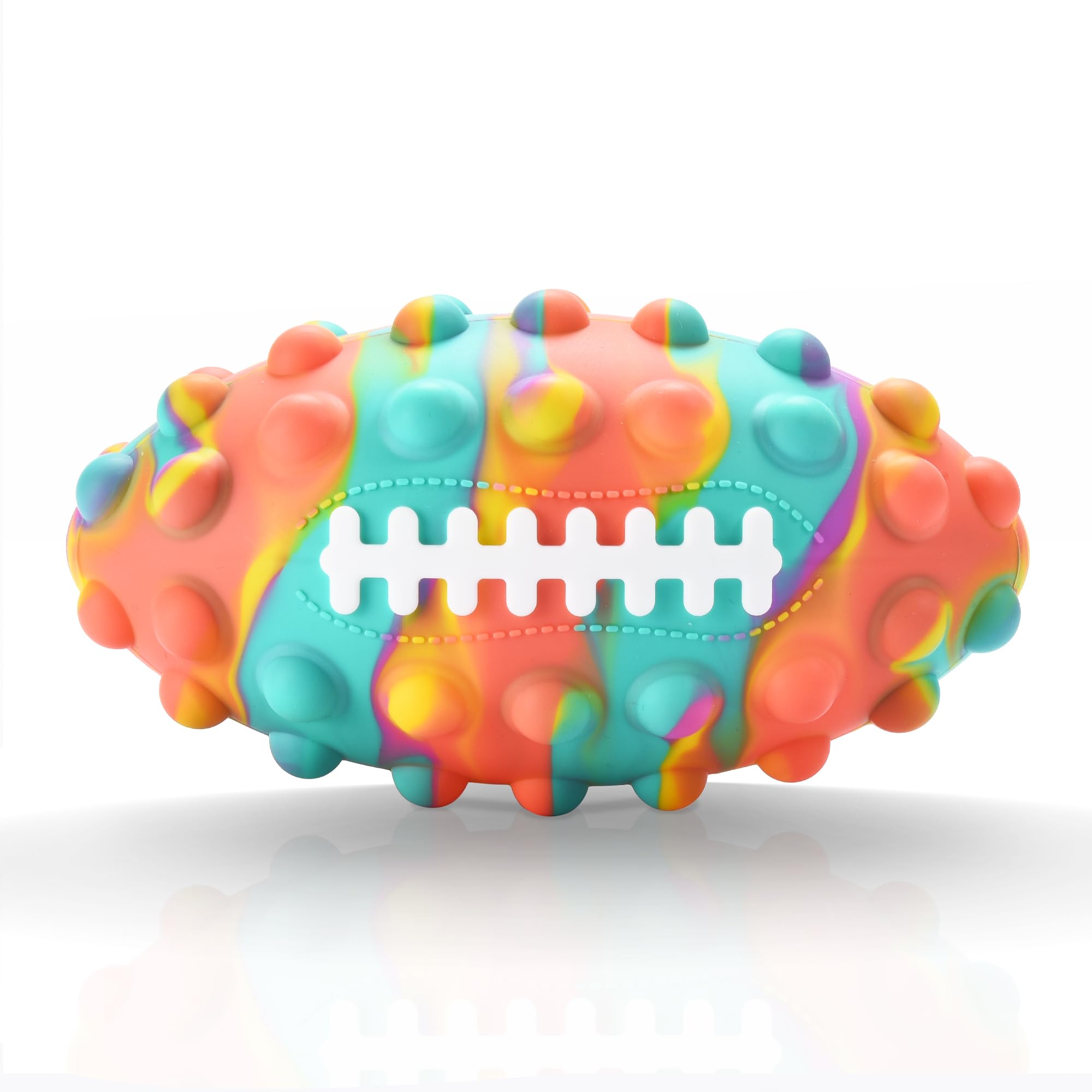 elbebe Silicone Football Fidget Toy- Pop Fidget Toy- BPA-free Popits for Kids, Multicolored Popper Toy, Squeeze Fidget Poppers / Fidget Ball, Bubble Pop Stress Relief Toy, Pop Toy (Ombre Color)