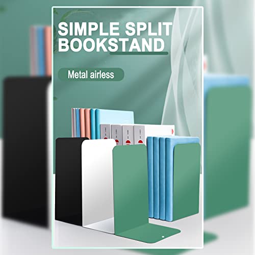 Book Ends, Bookends for Shelves, Non Skid Book Stoppers,Heavy Duty Metal Book Stopper for Books/CDs, Decorative Book Shelf for Home, (2 Pairs)