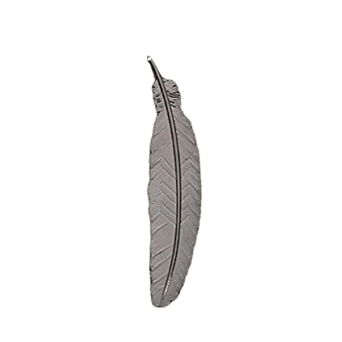 SONGBIRDTH Bookmark Electroplating Brass Exquisite Feather Bookmark Stationery for Daily Black A