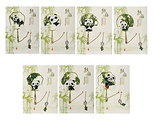 Unique Designed Panda Metal Bookmarks Specially Good for Gifts (Set of 7)