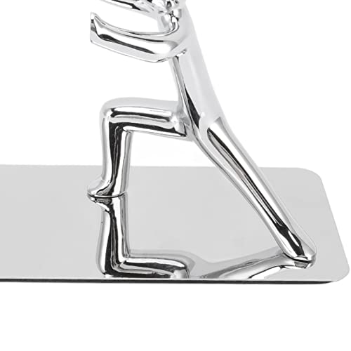 Agatige Metal Bookends, Book Stoppers Fung Fu Man Heavy Duty Stainless Steel Man Bookends Nonskid Bookends Art Bookend