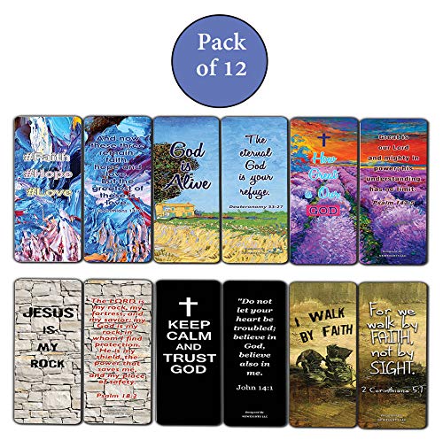 Favorite Bible Verses Bookmarks How Great is Our God Bookmarks (12 Pack) - Collection of Inspiring and Motivational Bible Verses - Scripture Cards Variety Bulk Buy - Sunday School Baptism Rewards