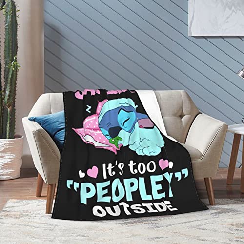 Shazi Cartoon Blankets Super Soft Throw Blanket Air Conditioner Blanket Warm Cozy Flannel Blanket for Couch Bed Sofa Car 50inchX40inch