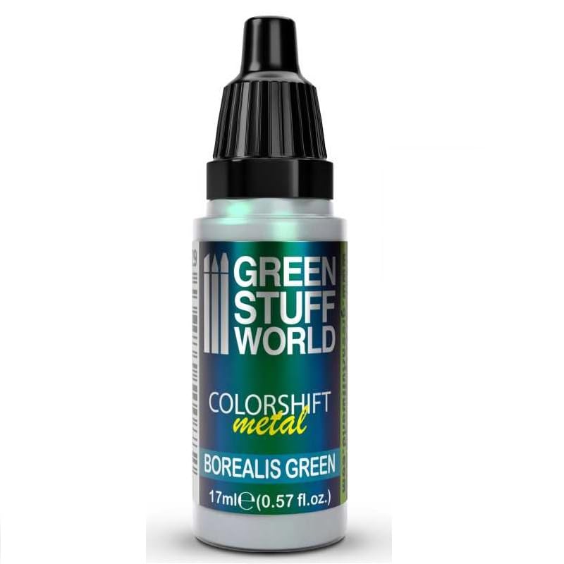 Green Stuff World - Chameleon Metal Paint Borealis Green 1729 for Models and Miniatures