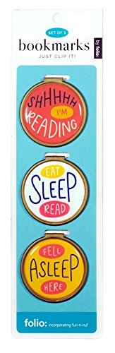 Just Clip it! Quote Bookmarks - (Set of 3 clip over the page markers) - I LIKE BIG Books, BIbliophile, GO AWAY, I'm reading.Funny Bookmark Set of all ages. Adults Men Women Teens & Kids