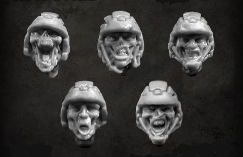 Green Stuff World for Models and Miniatures Zombie Troopers Heads S060