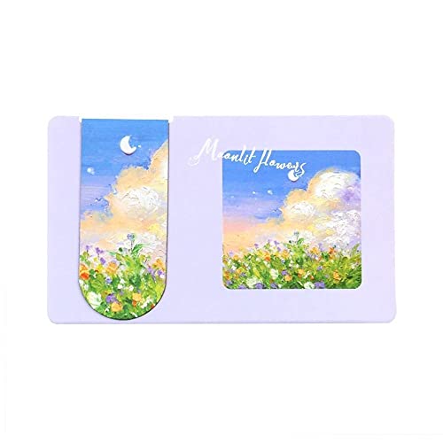 1PC Magnetic Bookmarks for Books, 2 Sides Printed Magnet Page Markers Magnetic Page Clips Small Bookmark for Book Lovers Tudents, Teachers(A)
